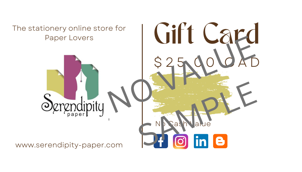 Get gift cards online and Stationery accessories at Serendipity Paper ...